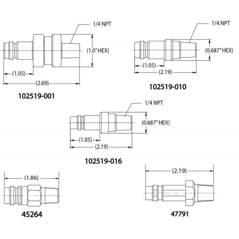 Test Bottle Fittings, Low and High Side | PCU